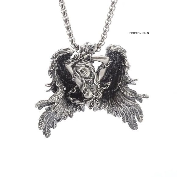 TRICKSKULLS | Jewelry | Chained Fallen Angel Goddess Andromeda Nike ...